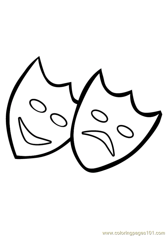 Drama Mask Printable Template