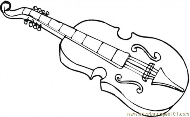 Coloring Pages Viola (Entertainment > Instruments) - free printable ...