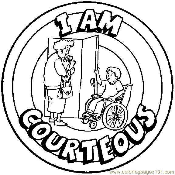 Good Citizen Badge Coloring Page Coloring Pages