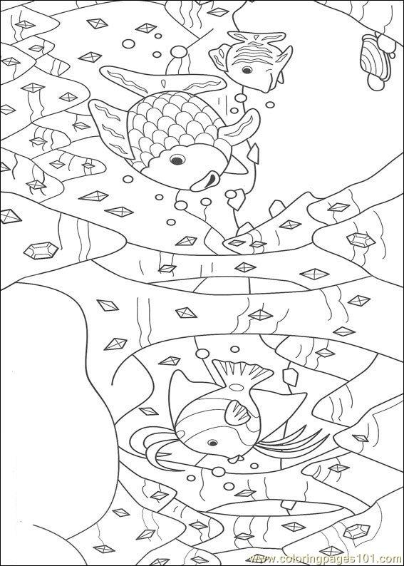 Coloring Pages Rainbow Fish001 (10) (Cartoons > Rainbow Fish) - free ...