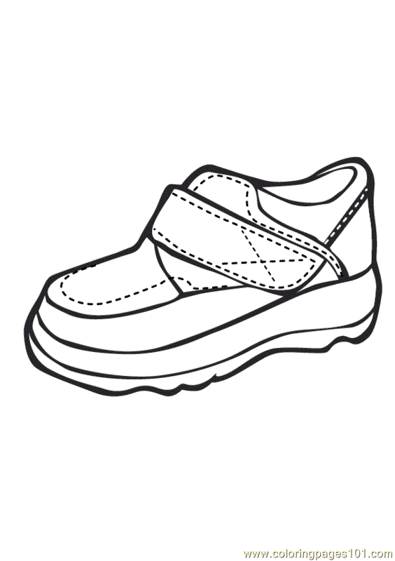 Blank Shoe Coloring Pages