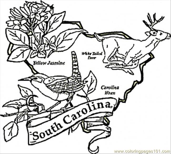 South Carolina Flag Coloring Page