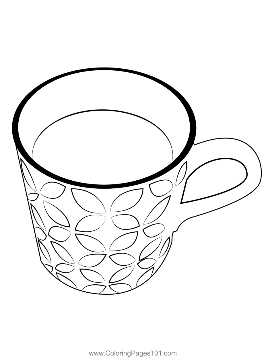 Painted Cup Coloring Page for Kids - Free Crocodile Printable Coloring ...