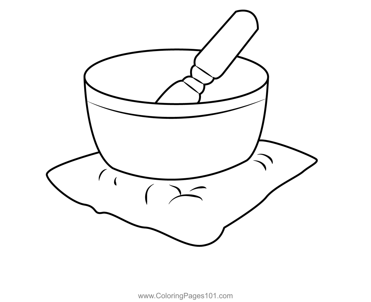Singing Bowl Coloring Page for Kids - Free Crocodile Printable Coloring ...