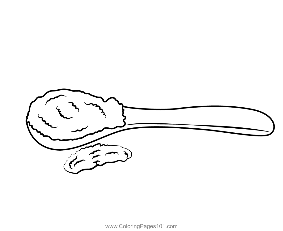 Spoonful Turmeric Coloring Page for Kids - Free Crocodile Printable ...