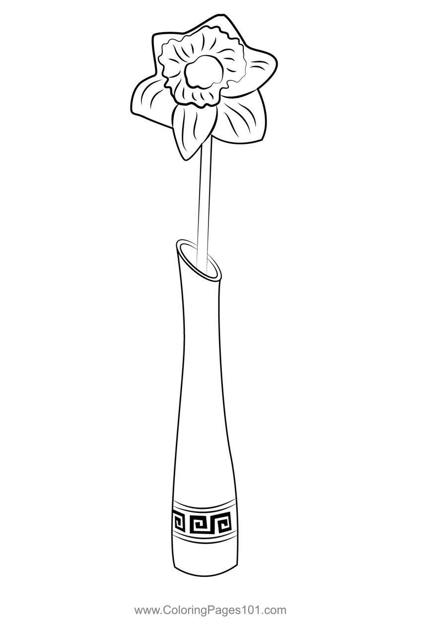 Vase Coloring Page for Kids - Free Crocodile Printable Coloring Pages ...