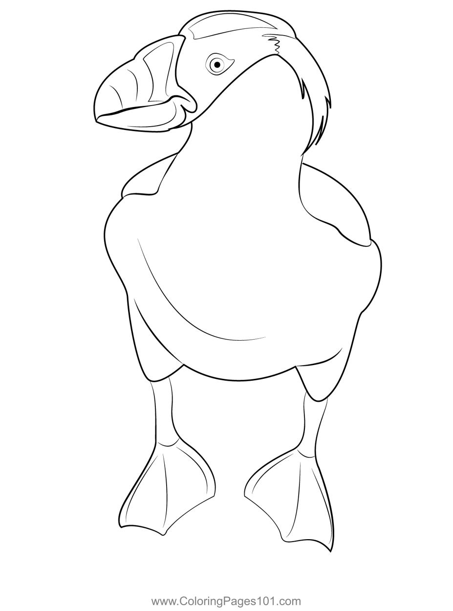 Puffin 3 Coloring Page for Kids - Free Auks Printable Coloring Pages ...