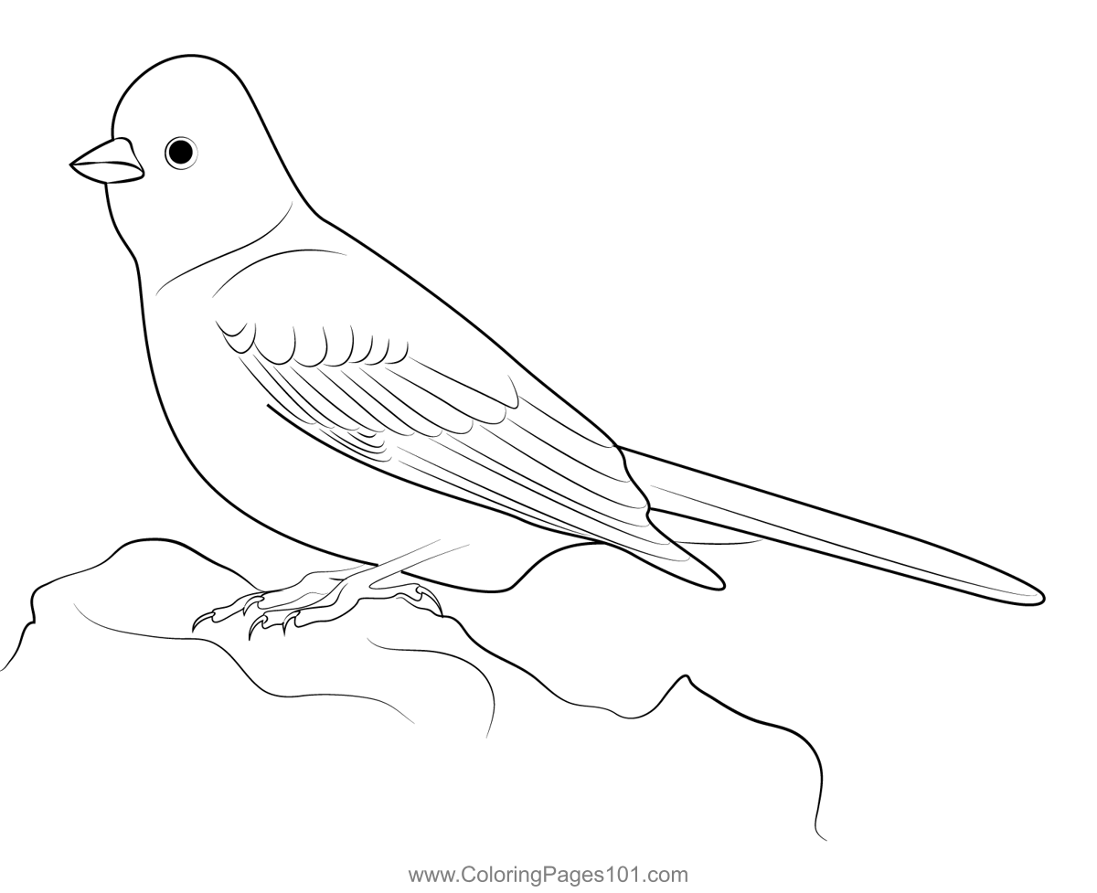 Stand On Rock Yellowhammer Coloring Page for Kids - Free Buntings ...