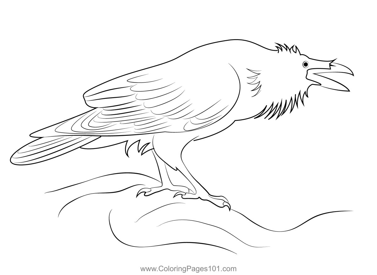 Vampire Rave Coloring Page for Kids - Free Crows Printable Coloring ...