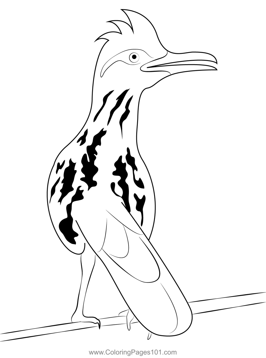 Road Runner 6 Coloring Page for Kids - Free Cuckoos Printable Coloring ...