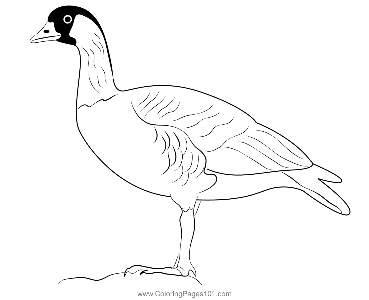 Nene Coloring Page for Kids - Free Ducks Printable Coloring Pages ...