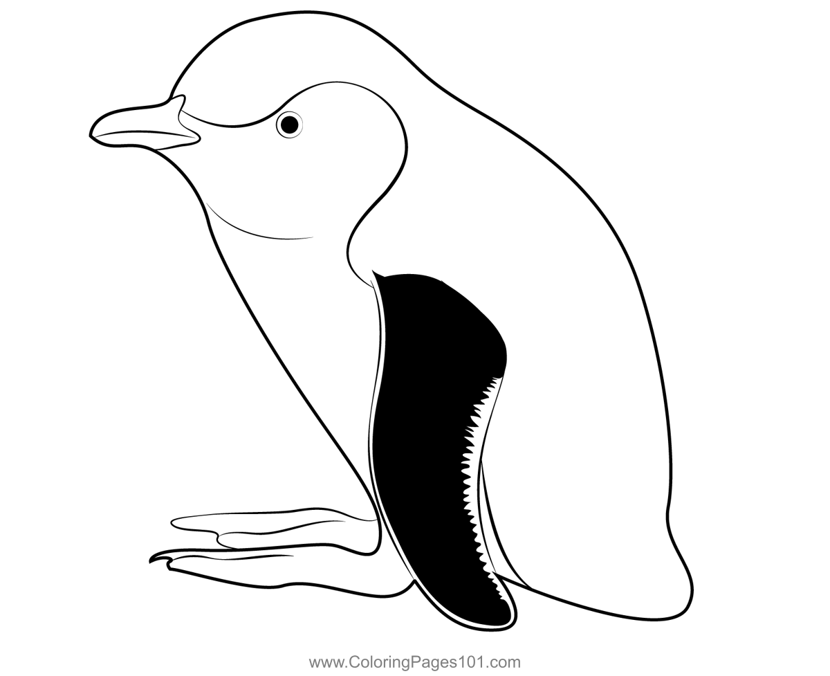 Fairy Penguin Coloring Page for Kids - Free Penguins Printable Coloring ...