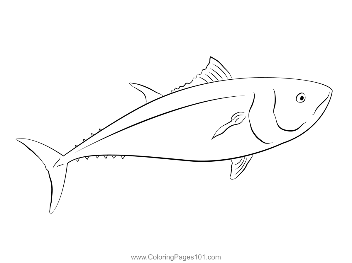 Dad Birthday Tuna Fishing Coloring Page for Kids - Free Tuna Printable ...