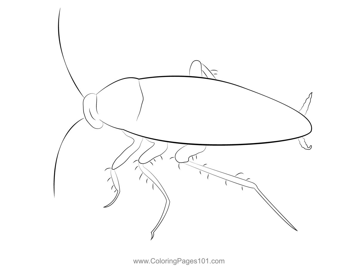 Cockroach Robot Fast Coloring Page for Kids - Free Cockroaches ...