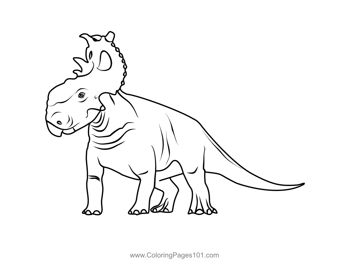 Pachyrhinosaurus Coloring Page for Kids - Free Dinosaurs Printable ...