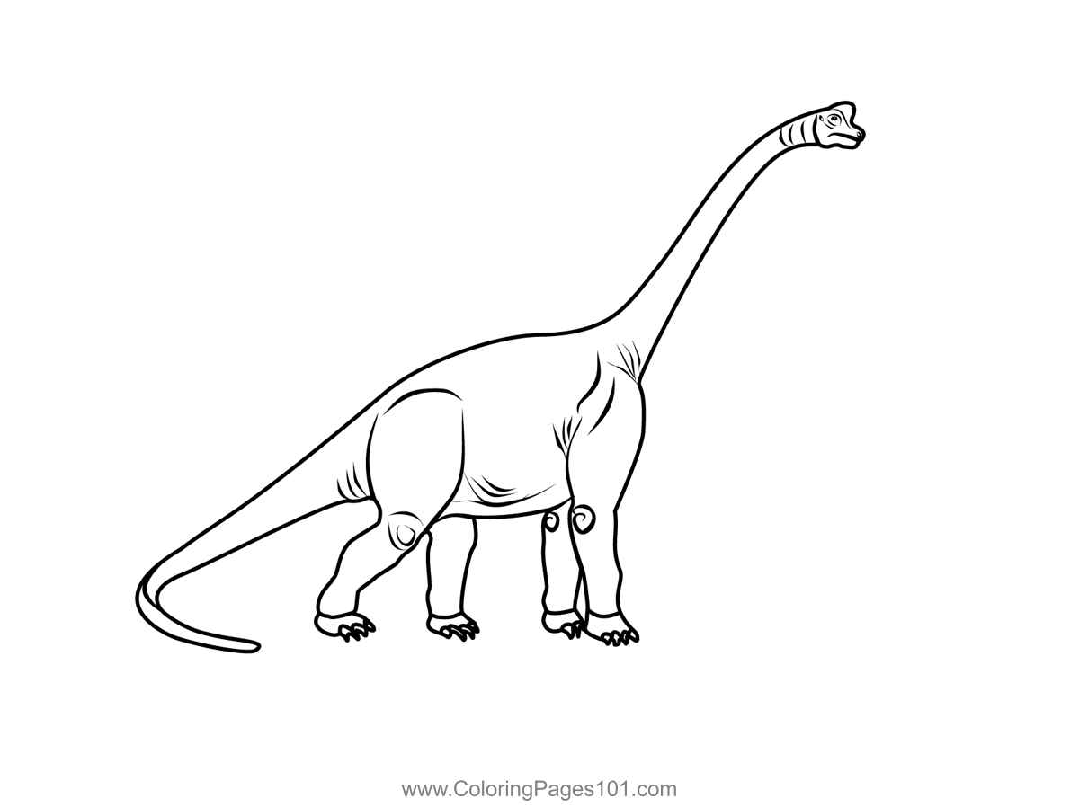Dinosaur Sauropod Wecoloringpage Sketch Coloring Page