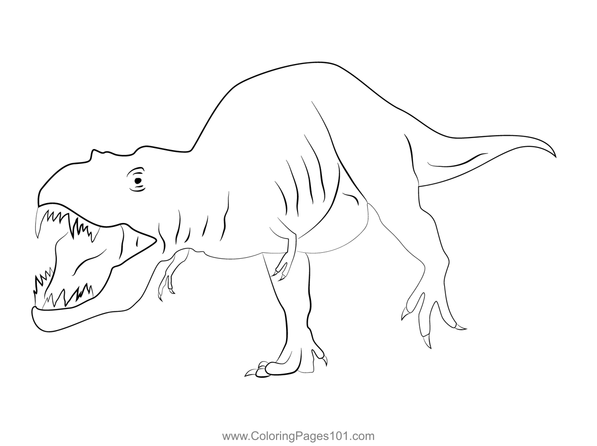Tyrannosaurus Rex 2 Coloring Page for Kids - Free Dinosaurs Printable ...