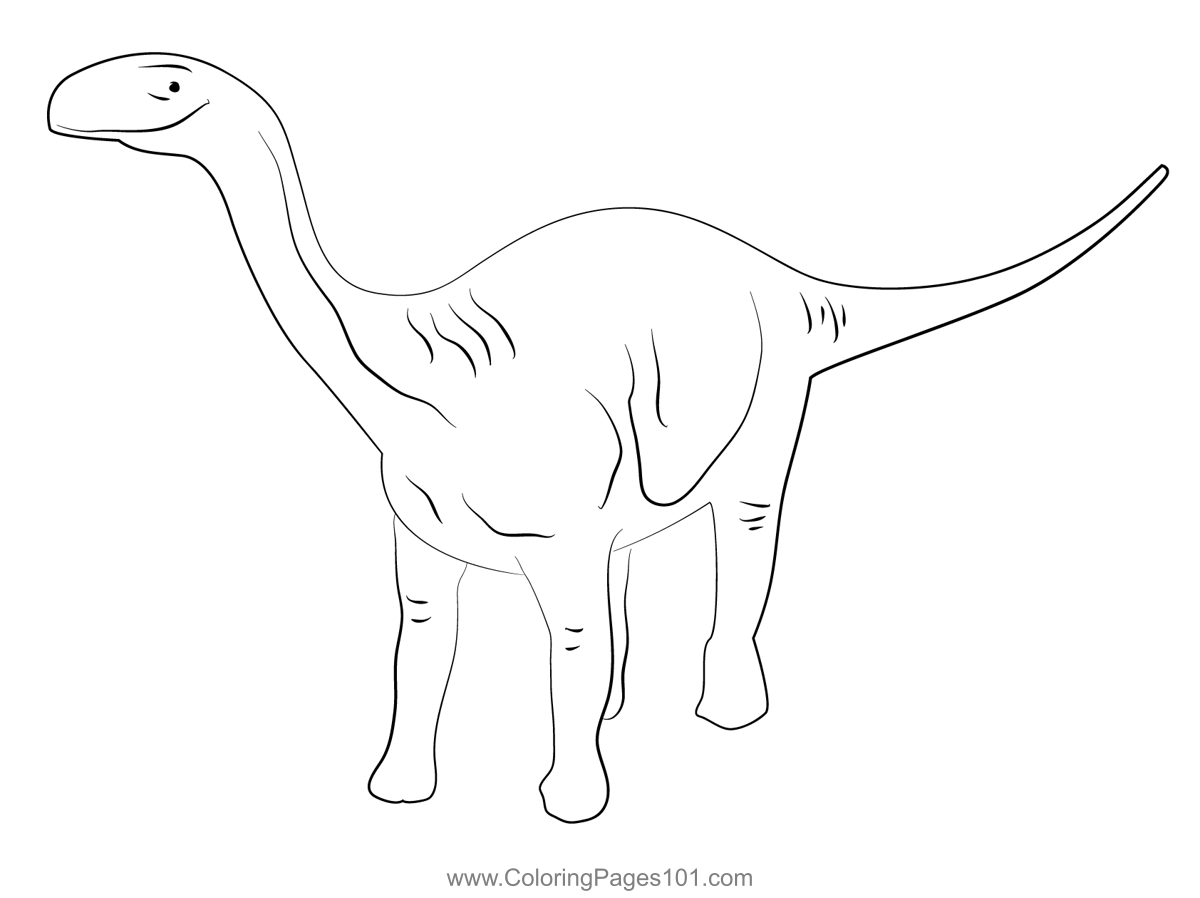 Vulcanodon Coloring Page for Kids - Free Dinosaurs Printable Coloring ...