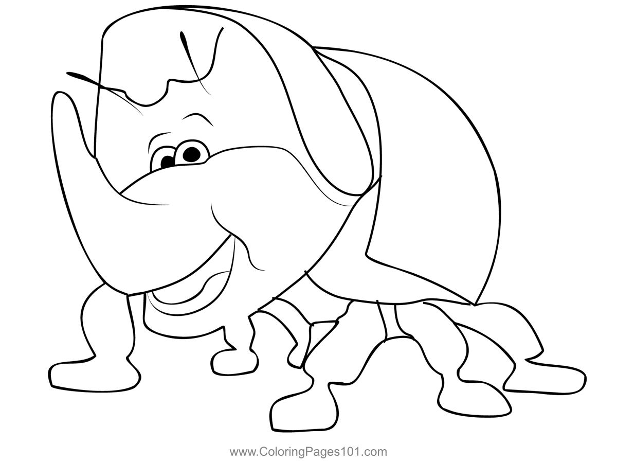 Dimbug Coloring Page for Kids - Free A Bug's Life Printable Coloring ...