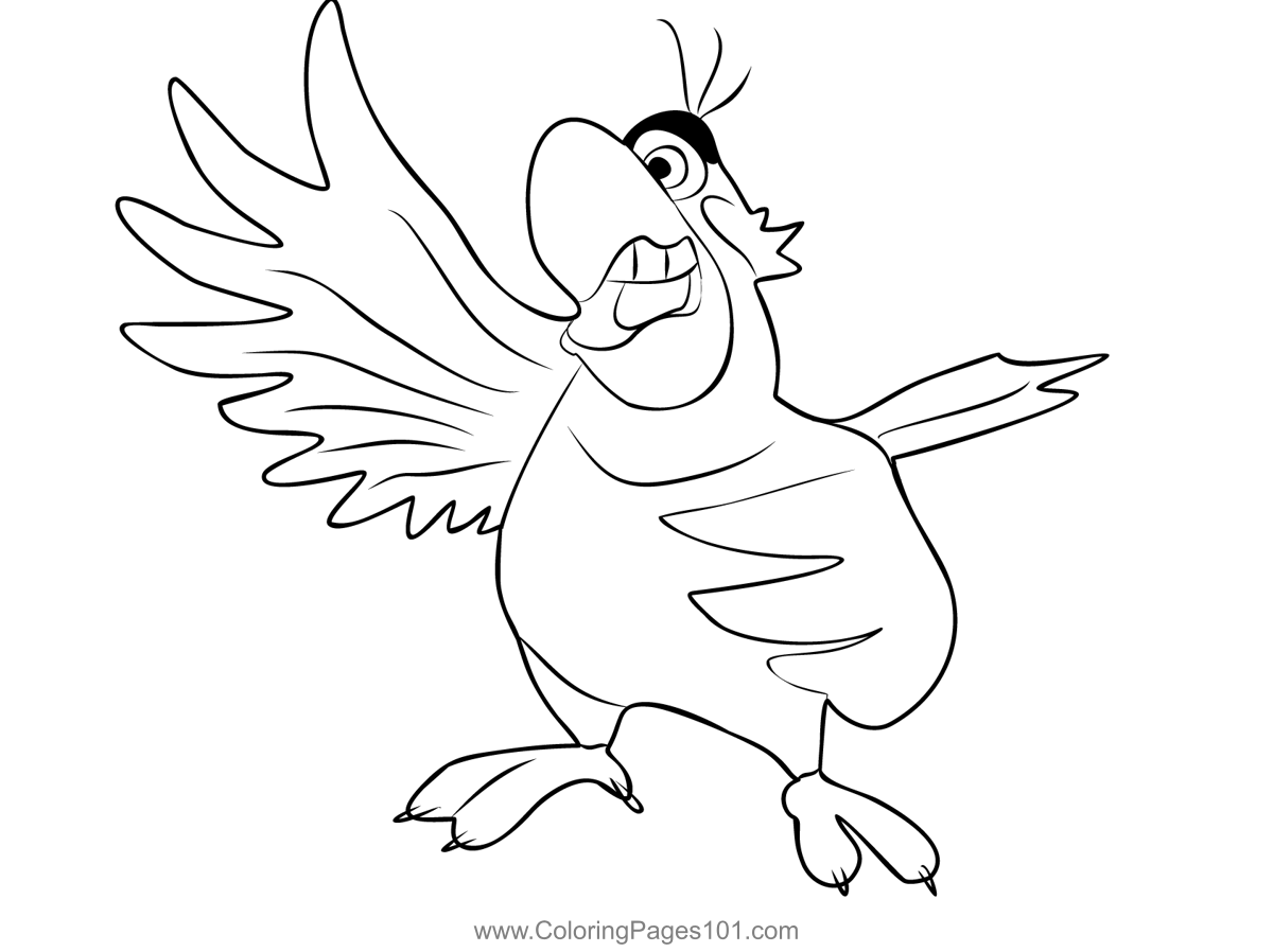Iago Speech Coloring Page for Kids - Free Aladdin Printable Coloring ...