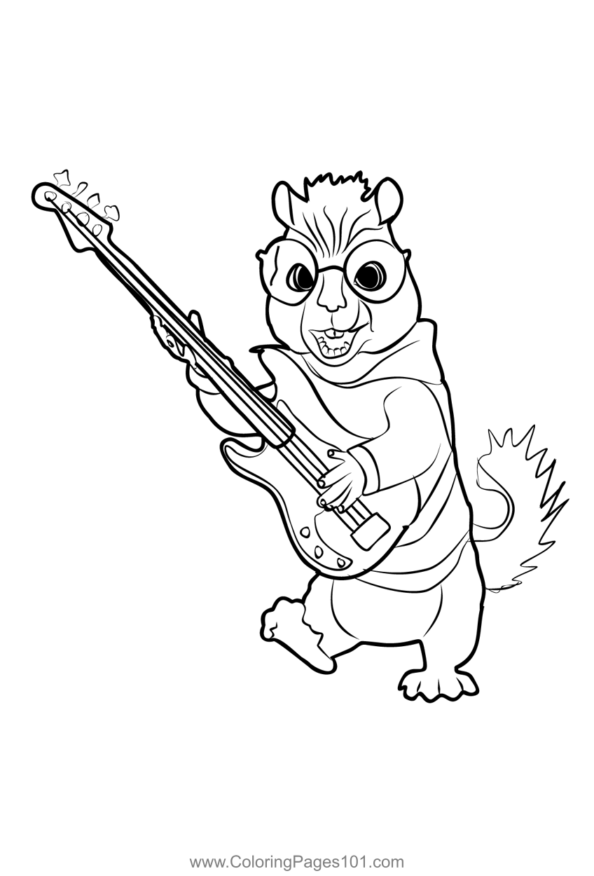 Alvin And The Chipmunk 2 Coloring Page for Kids - Free Alvin and the ...