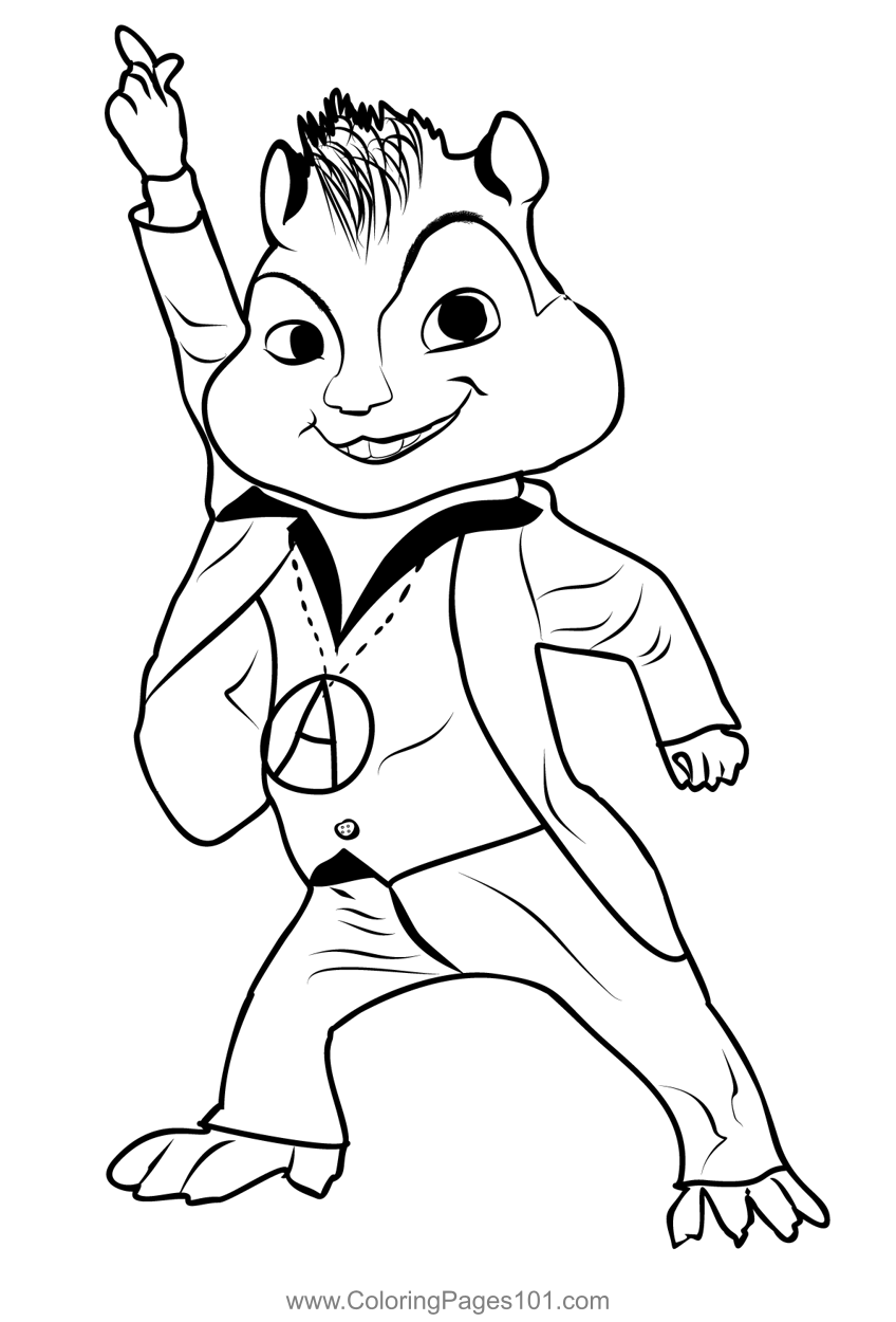 Alvin And The Chipmunks 3 Coloring Page For Kids Free Alvin And The