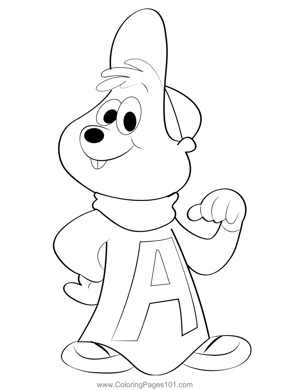 Alvin And The Chipmunks Christmas Coloring Pages