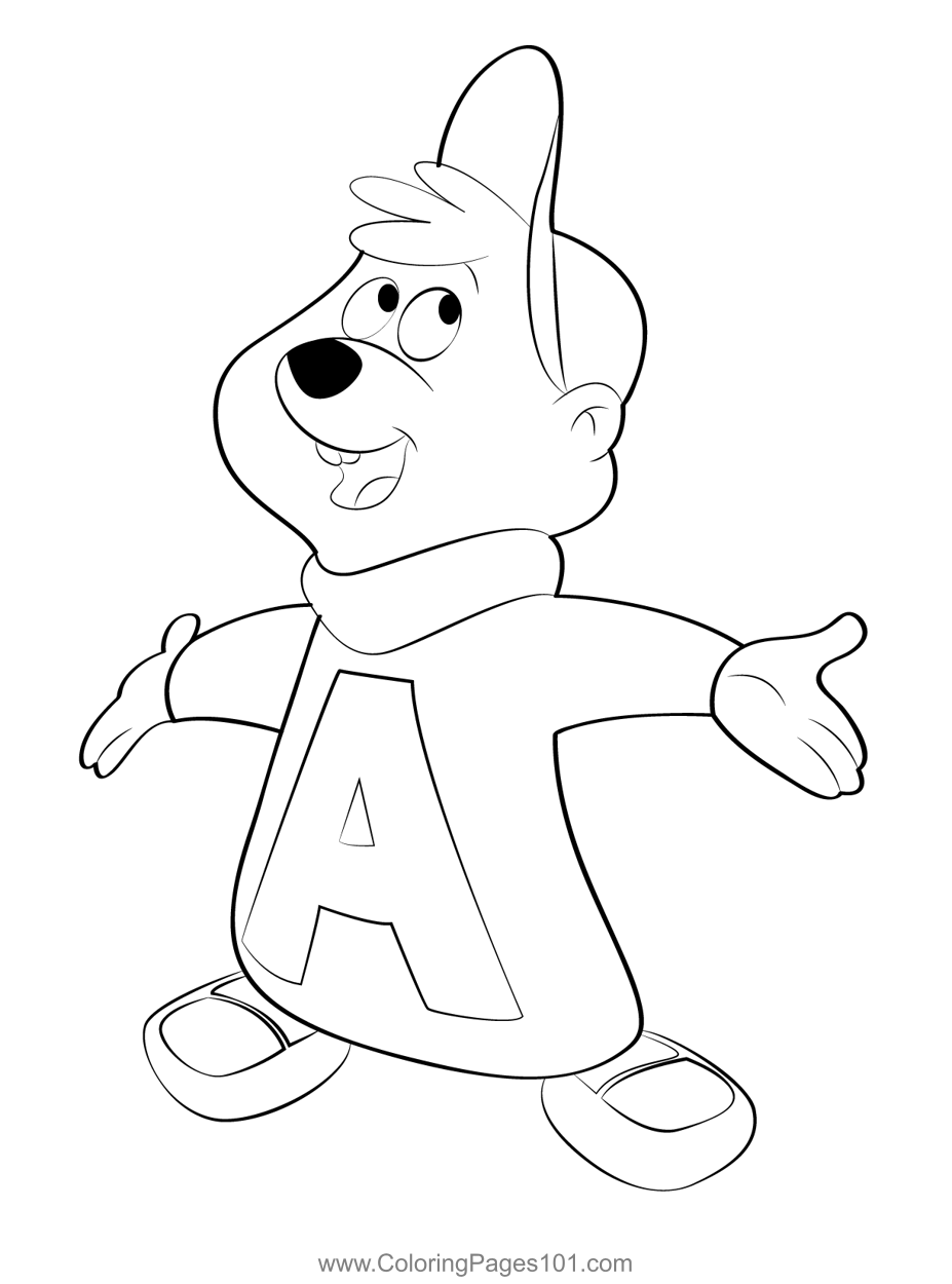 The Alivn Coloring Page for Kids - Free Alvin and the Chipmunks ...