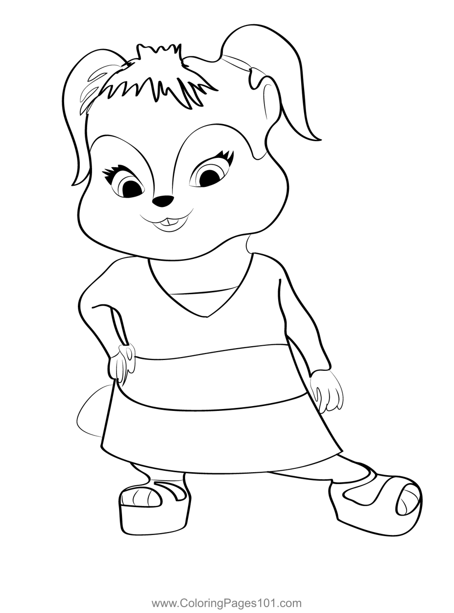 Alvin Chipmunks Eleanor Colorir Singing Colorat Chipettes Esquilos ...