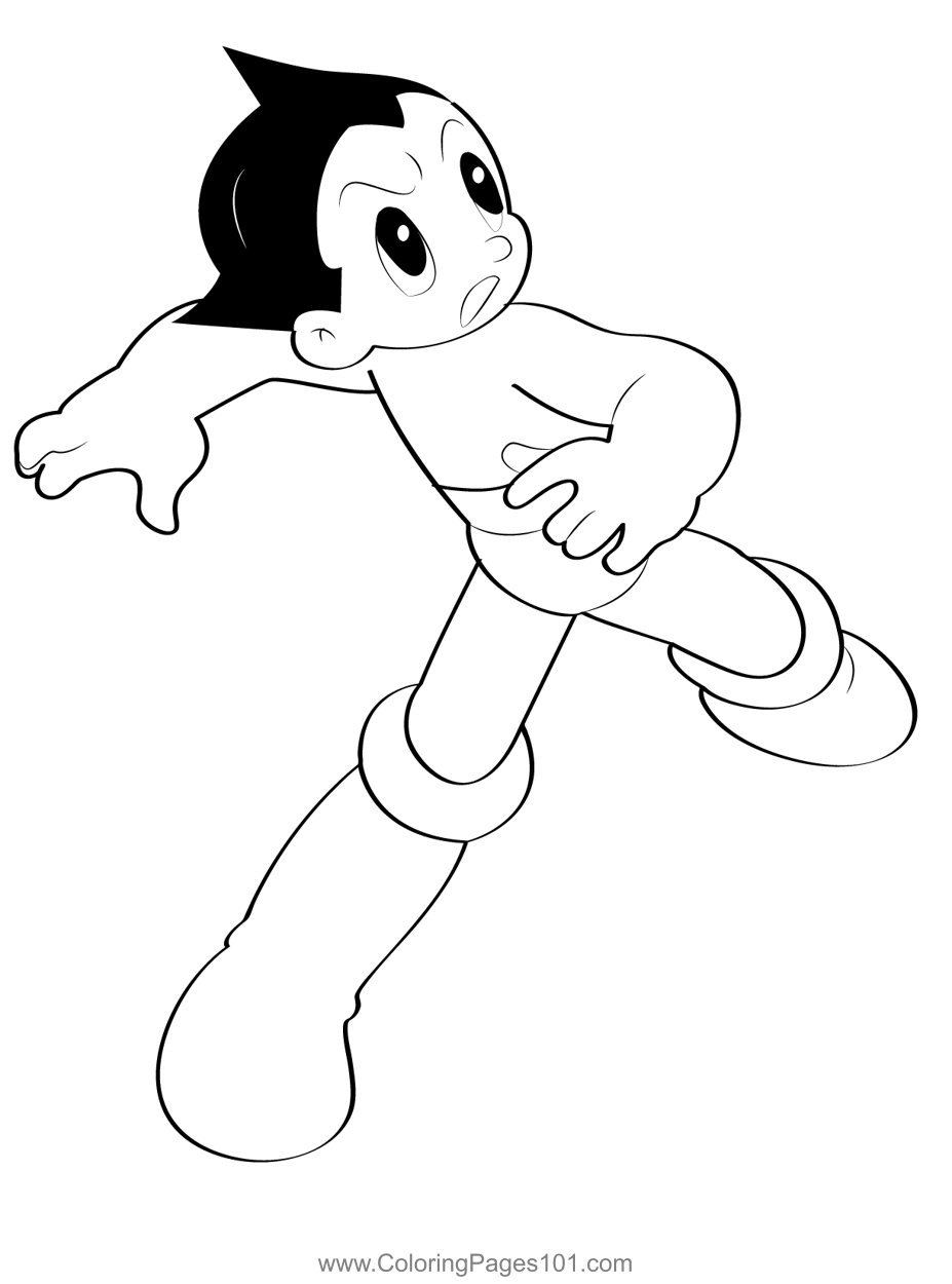 Looking Up Astro Boy Coloring Page for Kids - Free Astro Boy Printable ...