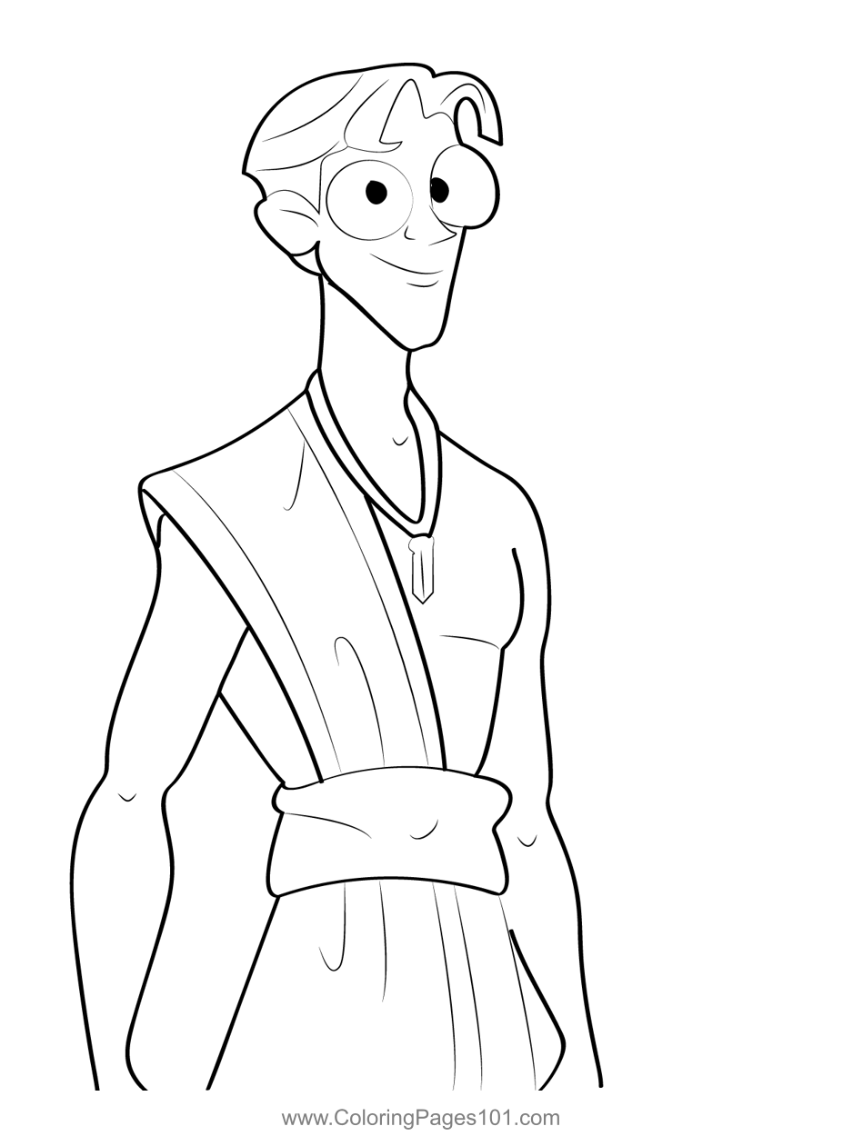 Smiling Milo Coloring Page for Kids - Free Atlantis The Lost Empire ...