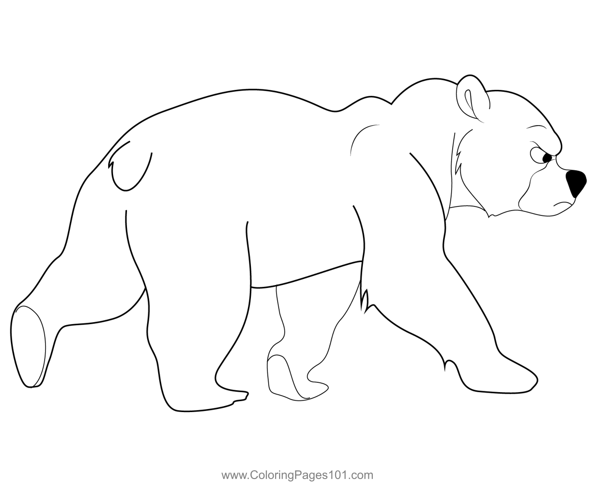 Angry Grizzly Bear Coloring Pages Sketch Coloring Page