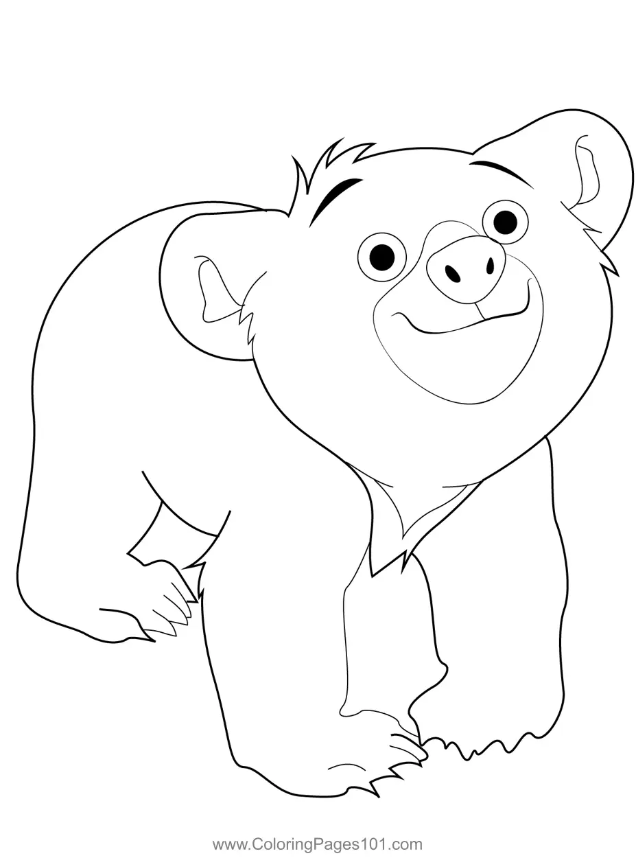 Cute Koda Coloring Page for Kids - Free Brother Bear Printable Coloring ... Cute Koda Coloring Page for Kids - Free Brother Bear Printable Coloring ...