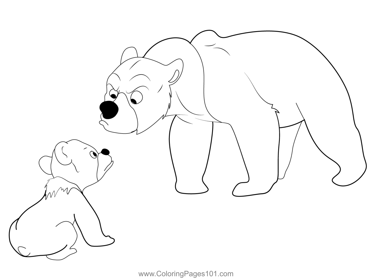 Kenai Angry On Koda Coloring Page for Kids - Free Brother Bear ... Kenai Angry On Koda Coloring Page for Kids - Free Brother Bear ...