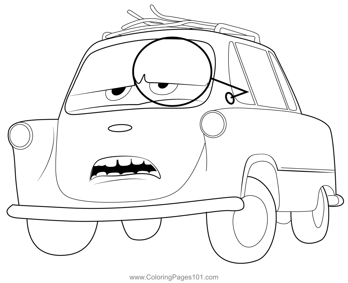 Taxi Coloring Page for Kids - Free Cars Printable Coloring Pages Online ...