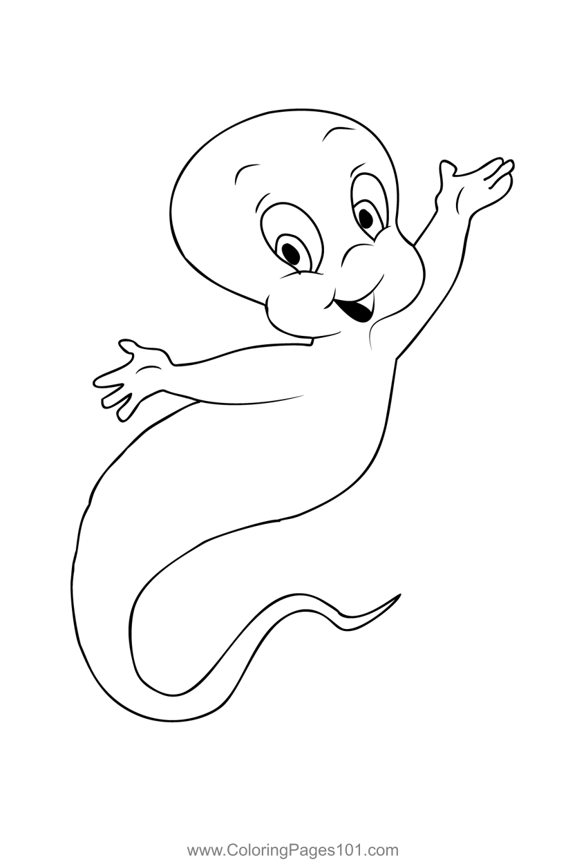 Casper 1 Coloring Page for Kids - Free Casper Printable Coloring Pages ...