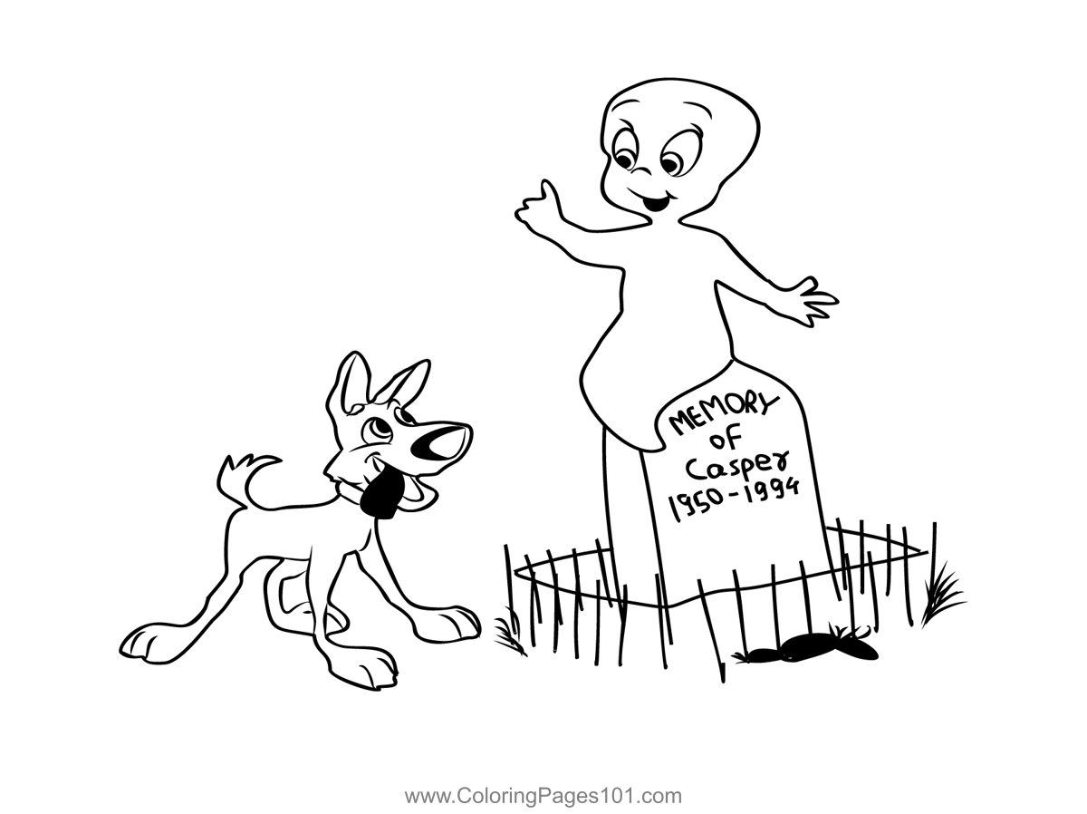 Casper 3 Coloring Page for Kids - Free Casper Printable Coloring Pages ...