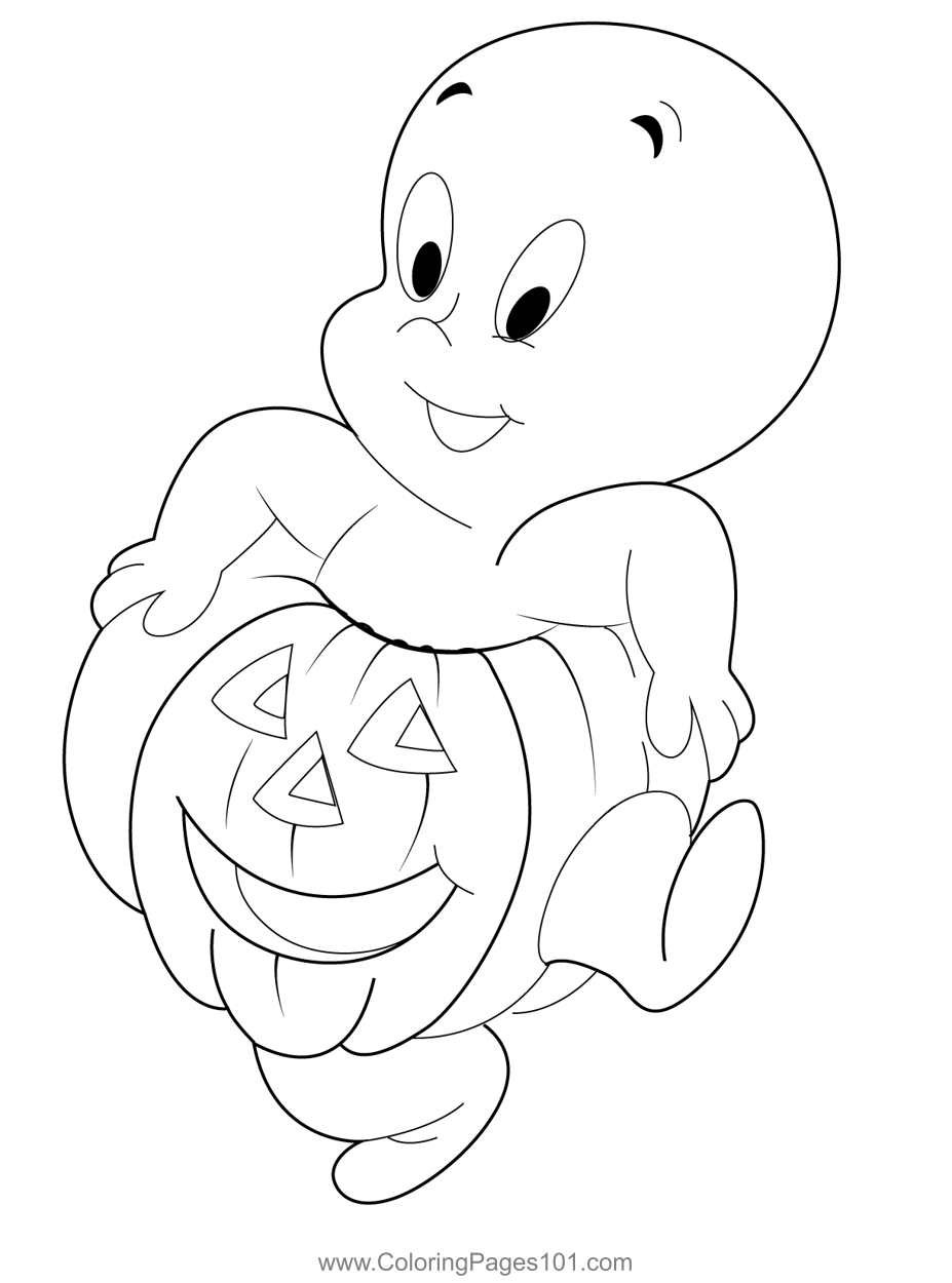 Casper Halloween Coloring Pages Coloring Pages