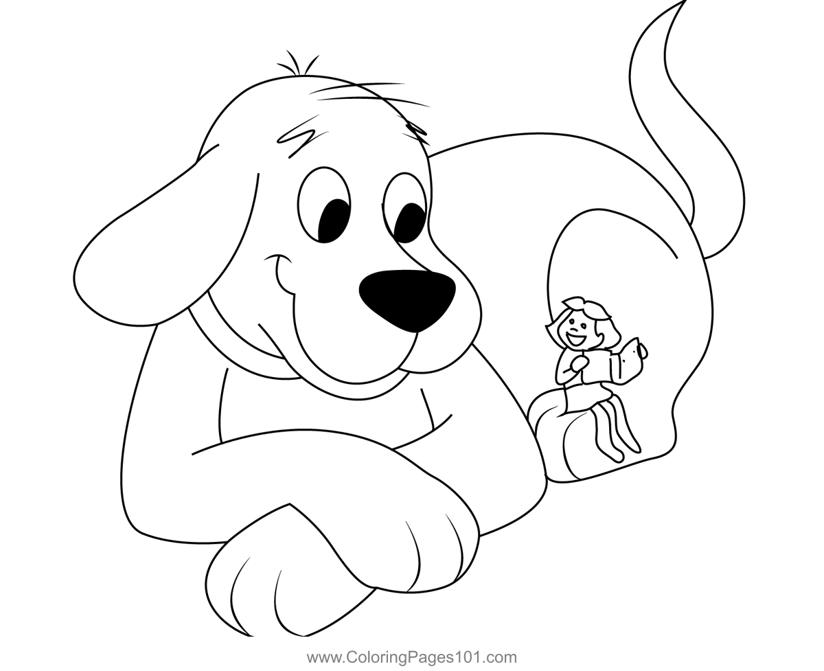 Looking Clifford Coloring Page for Kids - Free Clifford the Big Red Dog ... Looking Clifford Coloring Page for Kids - Free Clifford the Big Red Dog ...