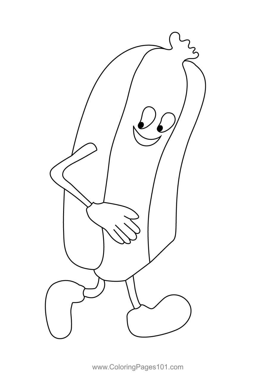 Corn Dogs Cloudy with a Chance of Meatballs Coloring Page for Kids ...