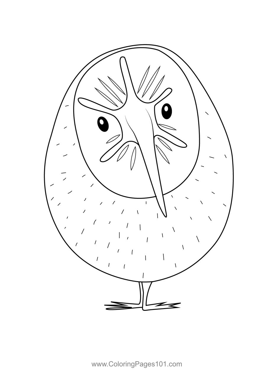 Kiwi Cloudy with a Chance of Meatballs Coloring Page for Kids - Free ...