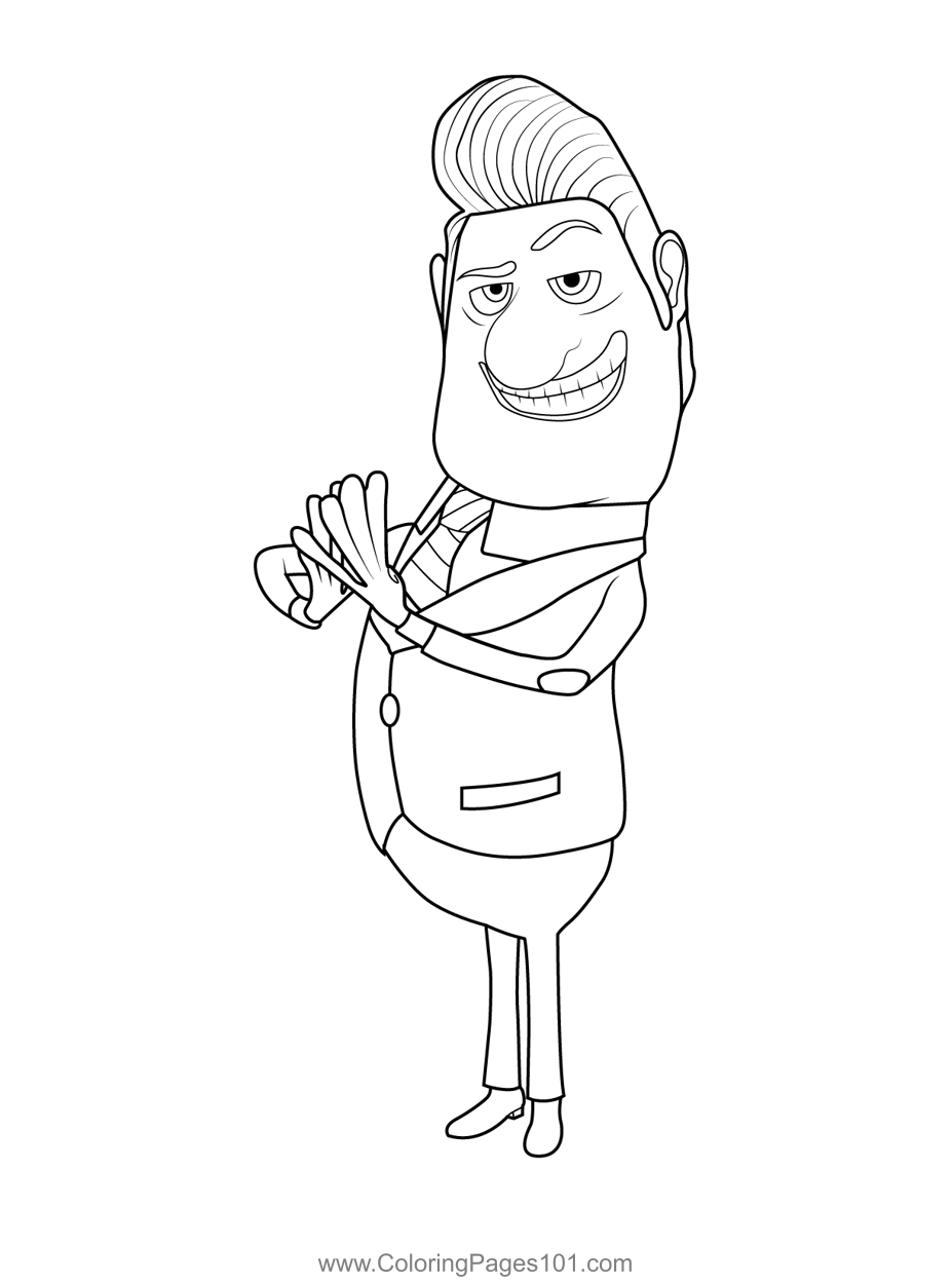 Mayor Shelbourne Cloudy with a Chance of Meatballs Coloring Page for ...