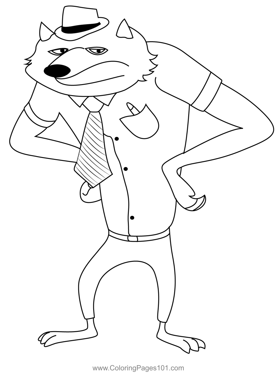 Angry Anime Wolves Coloring Pages