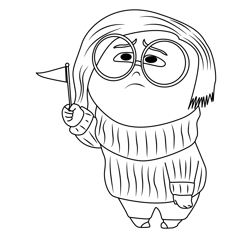 Ennui Inside Out 2 Coloring Page for Kids - Free Inside Out 2 Printable ...