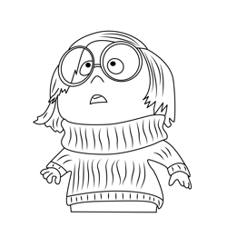 Ennui Inside Out 2 Coloring Page for Kids - Free Inside Out 2 Printable ...