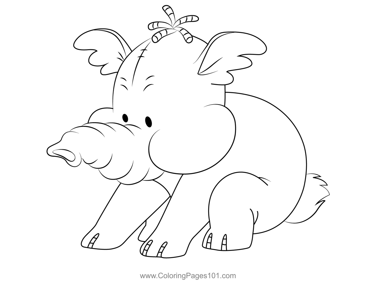 Heffalump Coloring Pages Lumpy Pooh Winnie Adult Sheets Friends Left ...