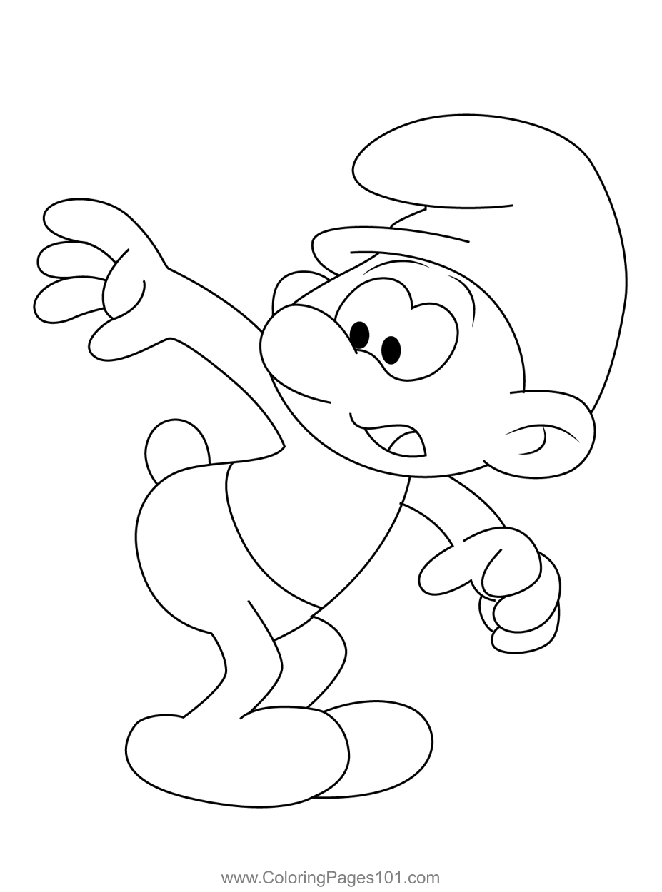 Nice Smurf Coloring Page for Kids - Free The Smurfs Printable Coloring ...