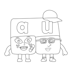Digraph Au Alphablocks Coloring Page for Kids - Free Alphablocks ...