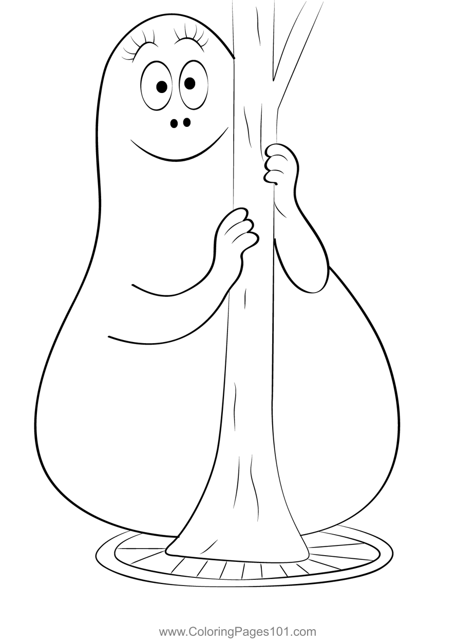 Cute Barbapapa Coloring Page for Kids - Free Barbapapa Printable ...