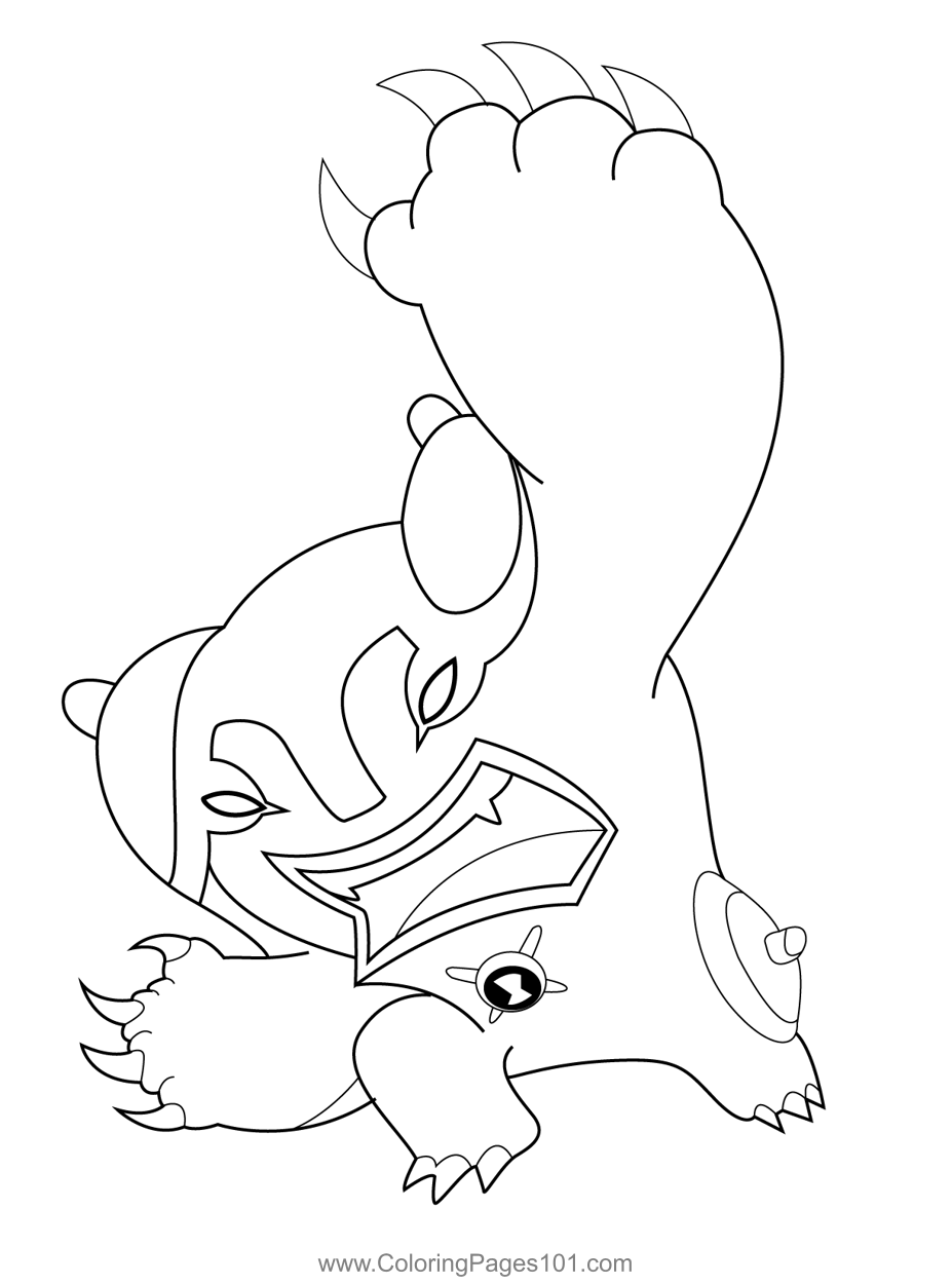 Angry Ultimate Cannonbolt Coloring Page for Kids - Free Ben 10 ...